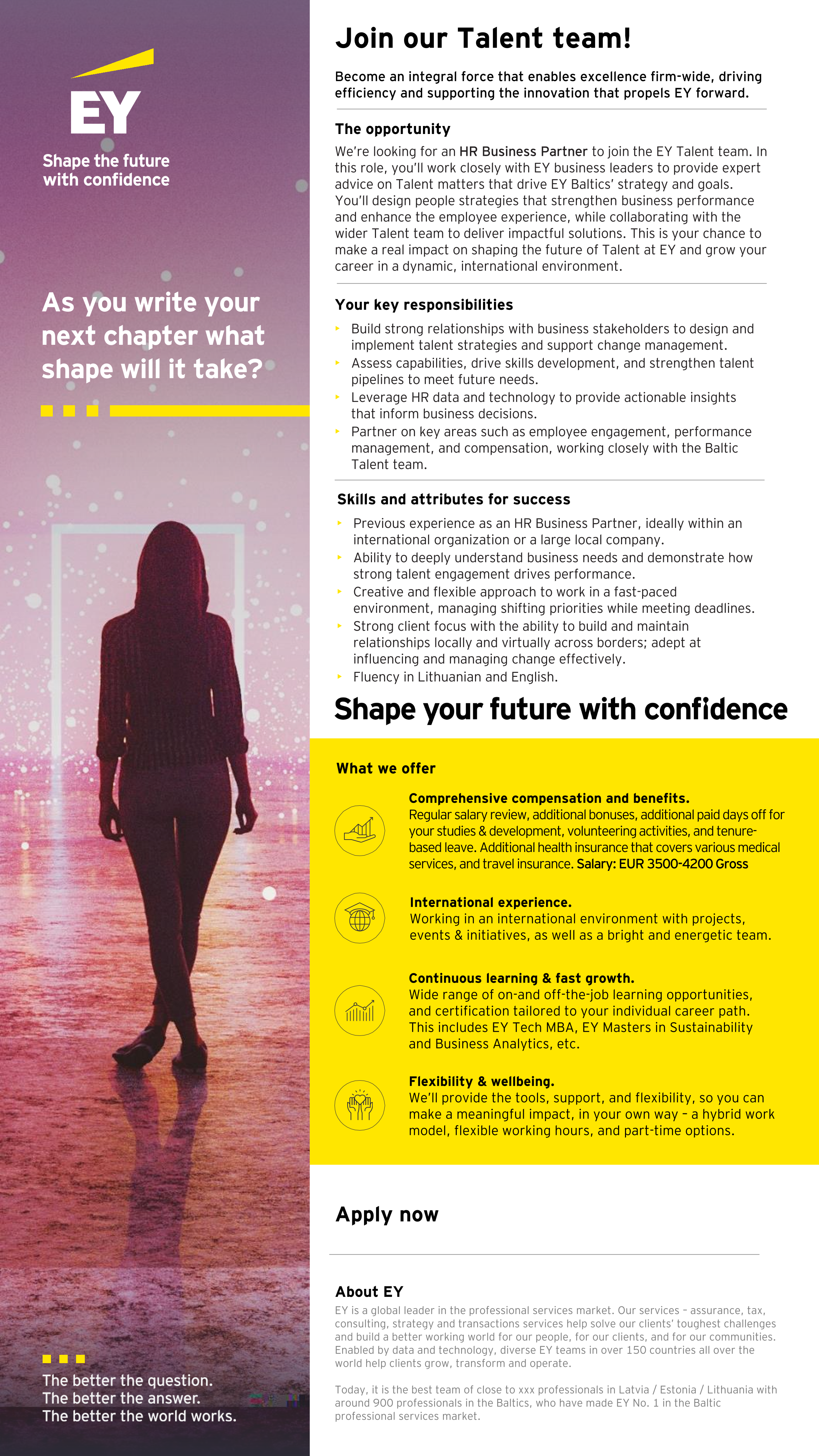 HR Business Partner, EY | CV-Online